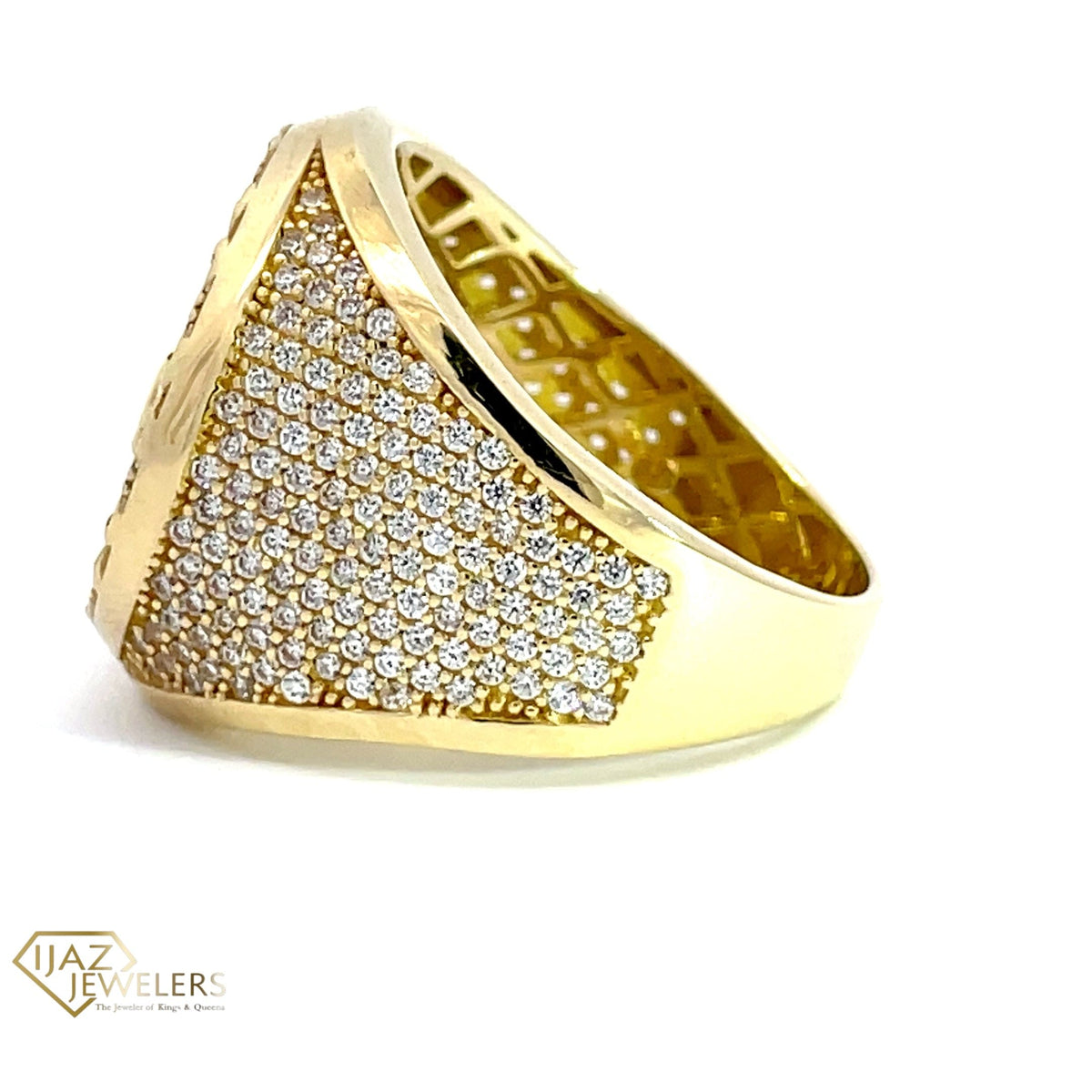 10K Gold Passport Logo CZ Band Ring – Ijaz Jewelers