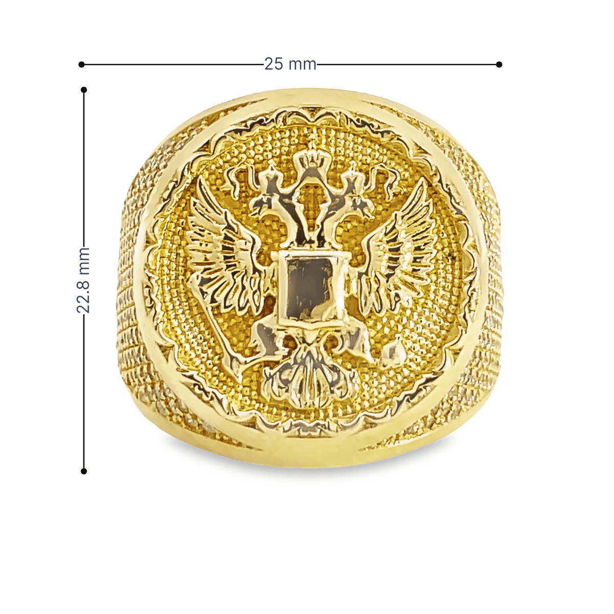10K Gold Passport Logo CZ Band Ring – Ijaz Jewelers