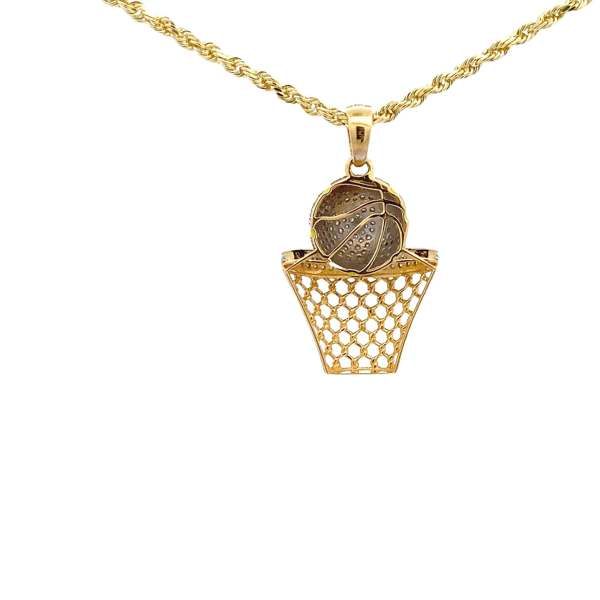 Diamond Slam Dunk Basketball Hoop Pendant – Ijaz Jewelers