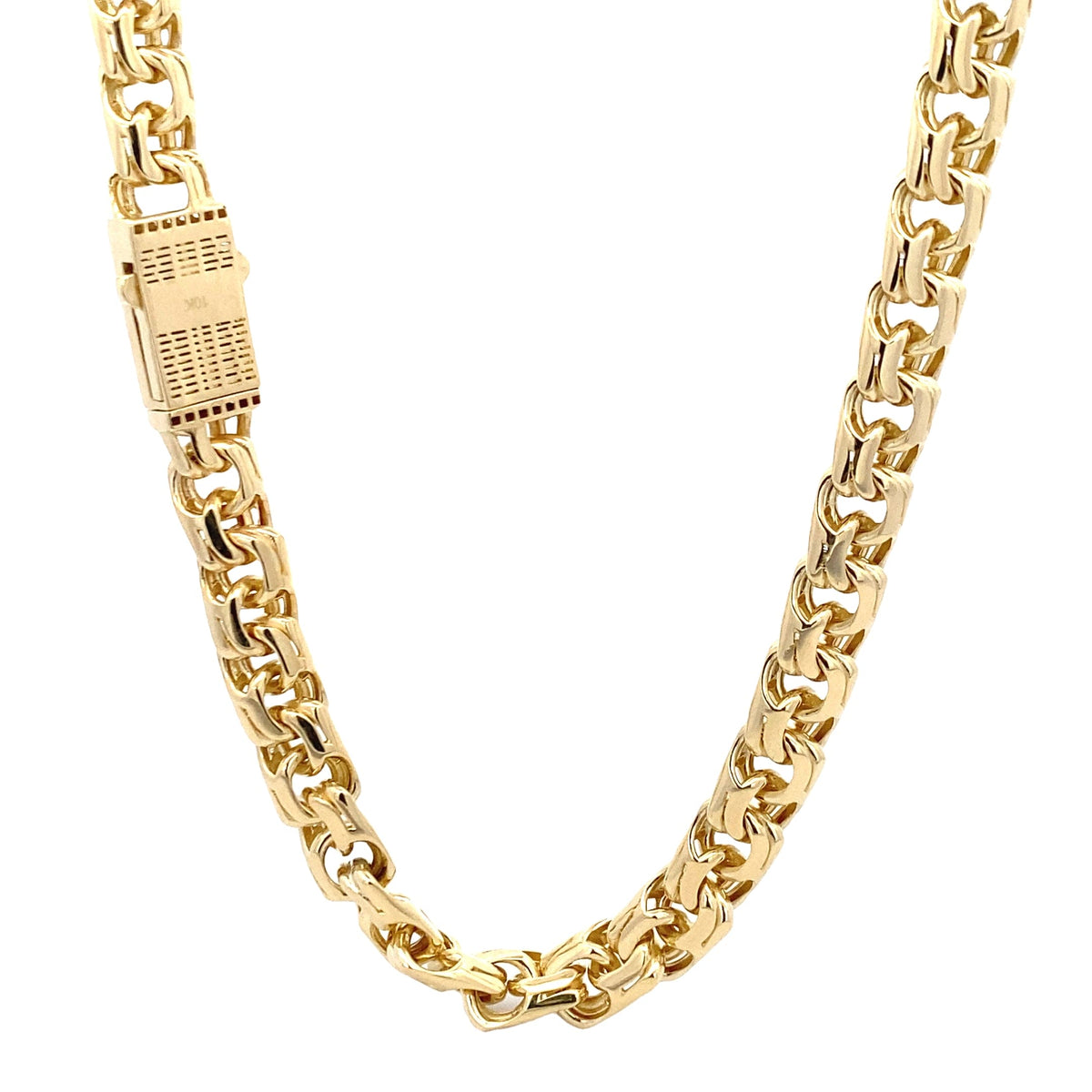 10K Gold High Polish Chino Chain 24" 10Mm – Ijaz Jewelers