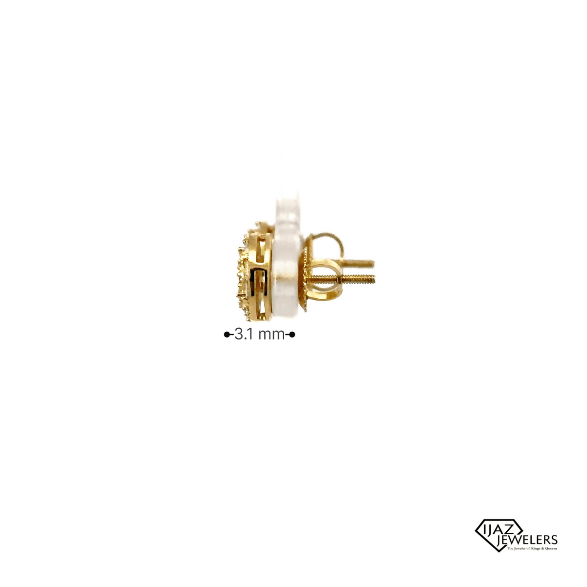 10K Gold Diamond Small Round Stud Earrings – Ijaz Jewelers