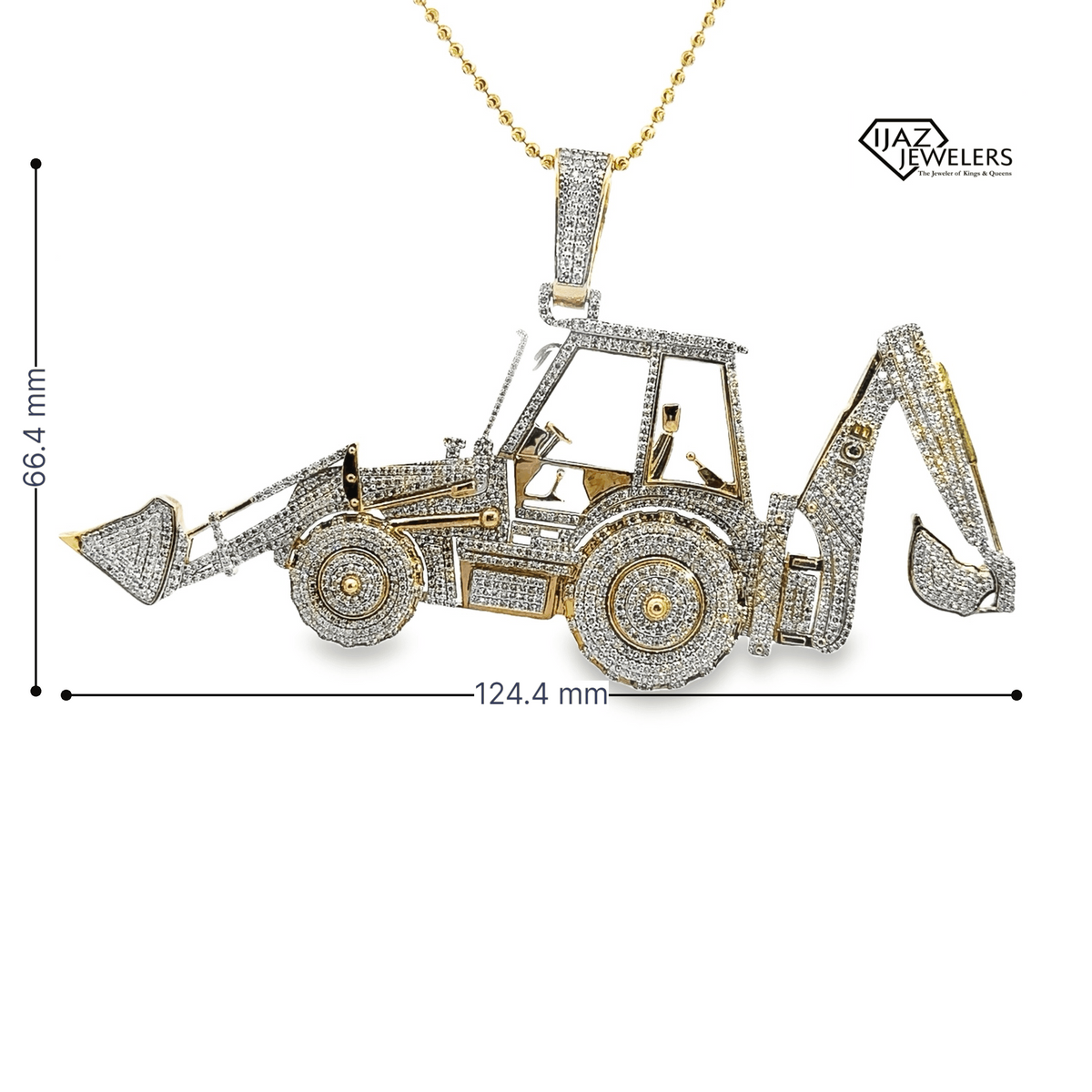 10K Gold 6 3/8 CTW Diamond Backhoe Charm – Ijaz Jewelers