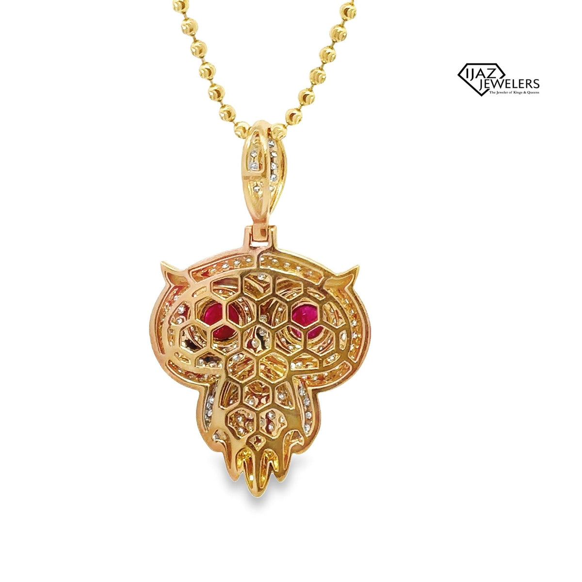 14K Gold Diamond And Ruby Owl Charm – Ijaz Jewelers