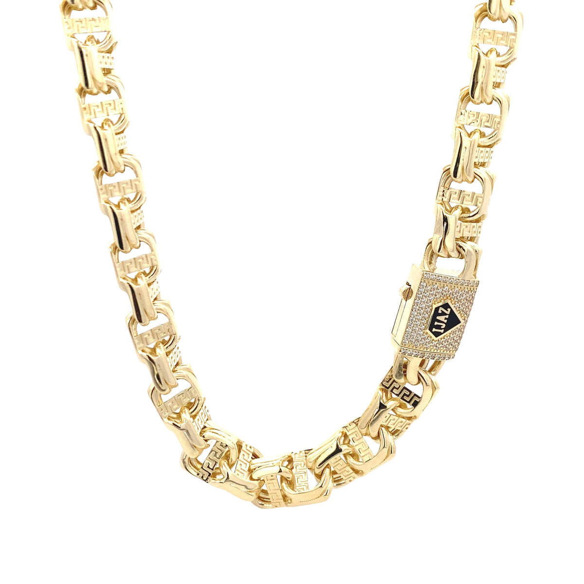 10K Gold Greek Tribal Chino Chain 26" 12Mm – Ijaz Jewelers