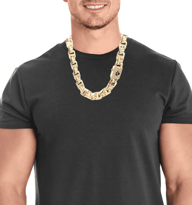 10K Gold Greek Tribal Chino Chain 26" 12Mm – Ijaz Jewelers