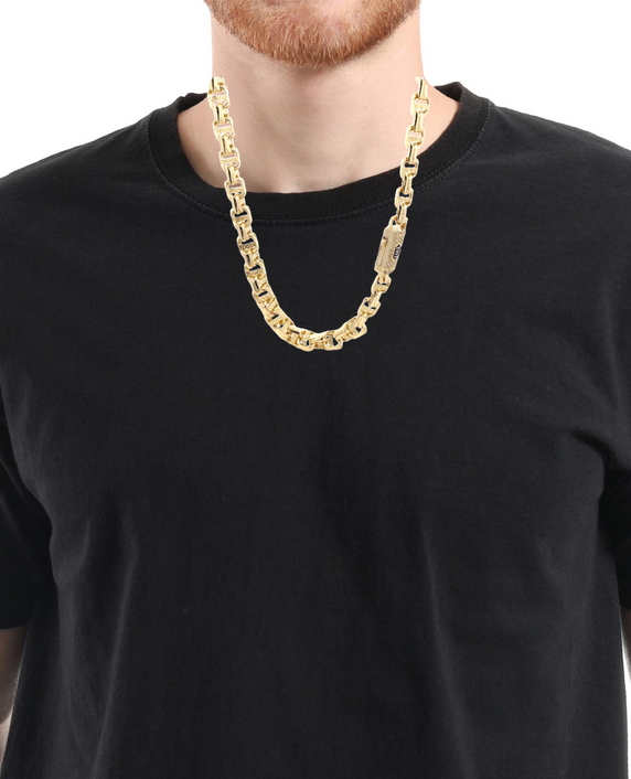 10K Gold Greek Tribal Chino Chain 26" 8Mm – Ijaz Jewelers