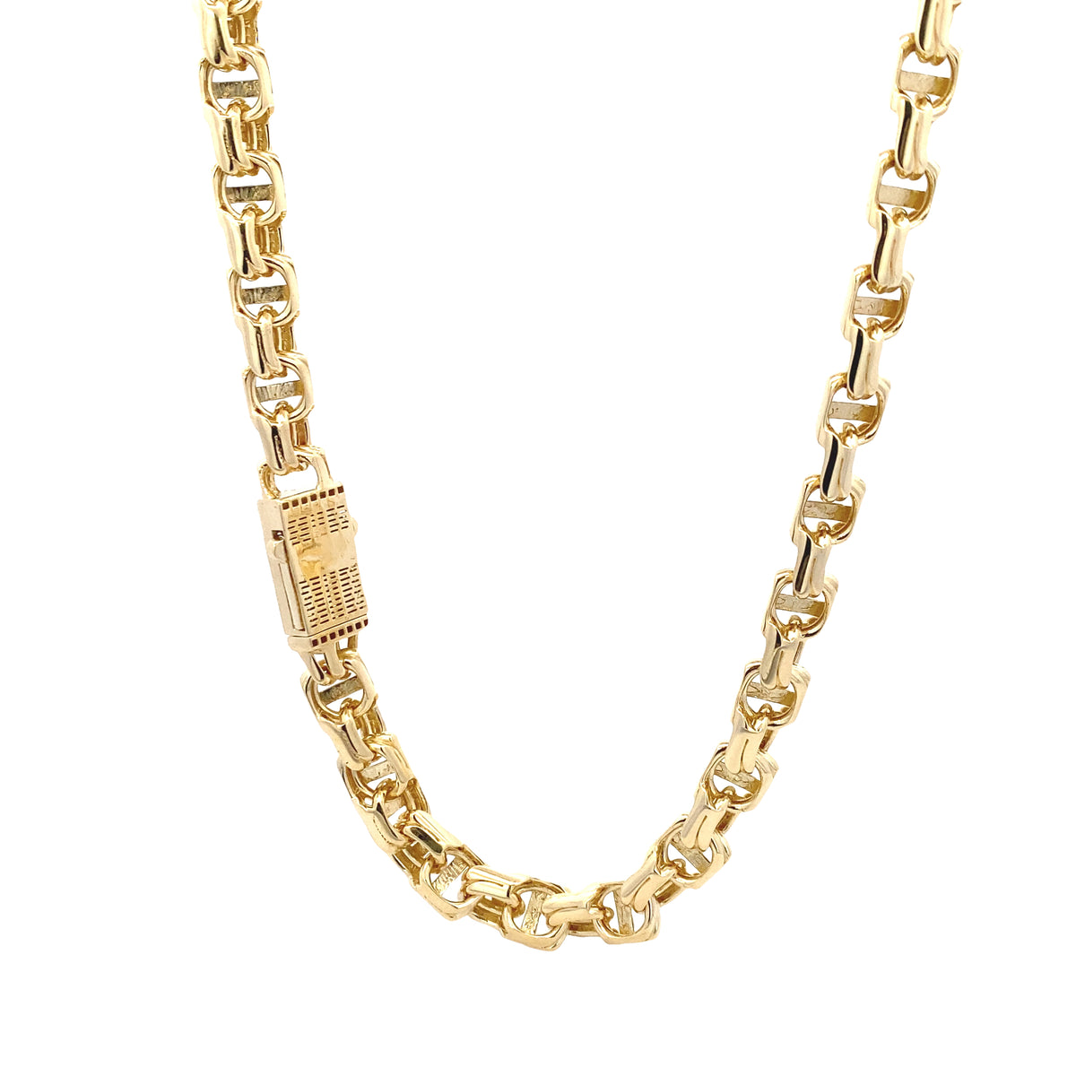 10K Gold Greek Tribal Chino Chain 26" 8Mm – Ijaz Jewelers