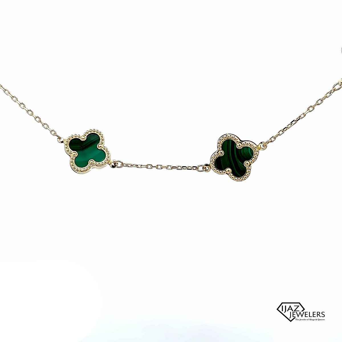 10K Gold VC Inspired Malachite Necklace – Ijaz Jewelers