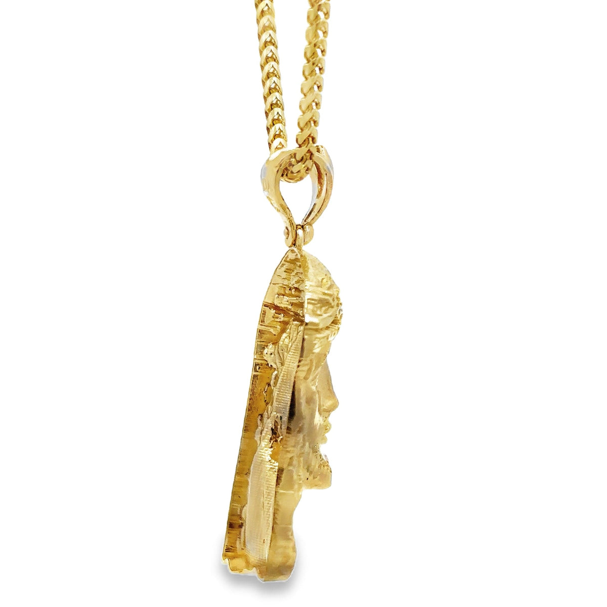 10K Gold Medium Diamond Cut Jesus Head Charm – Ijaz Jewelers
