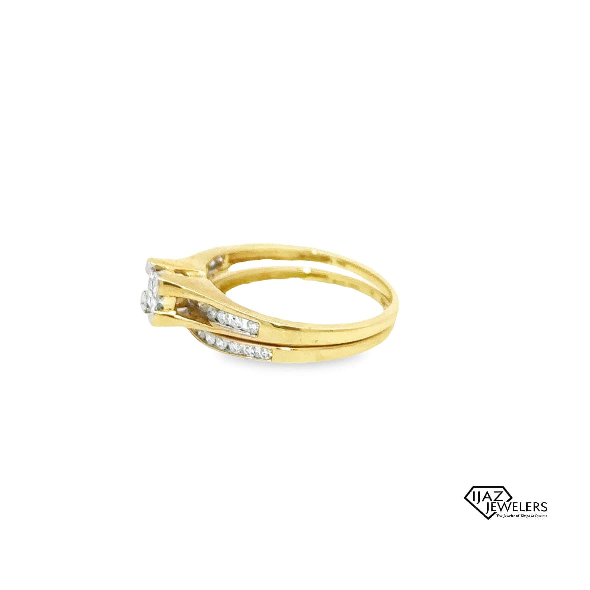 10K Gold Teresa Invisible Set Diamond Bridal Set – Ijaz Jewelers