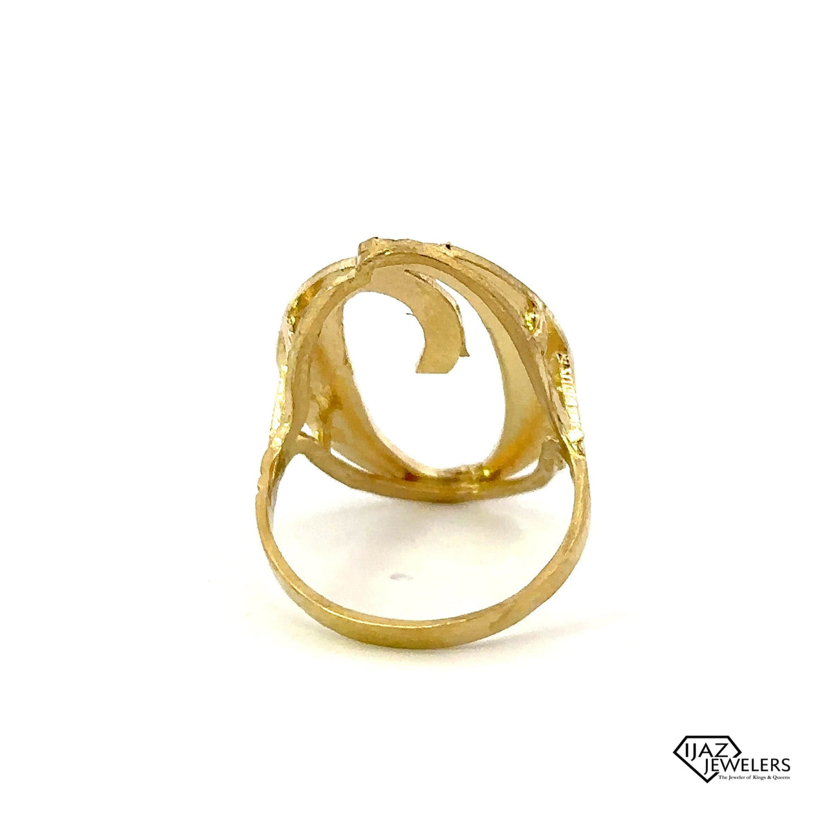 10K Gold Big Diamond Cut O Ring – Ijaz Jewelers