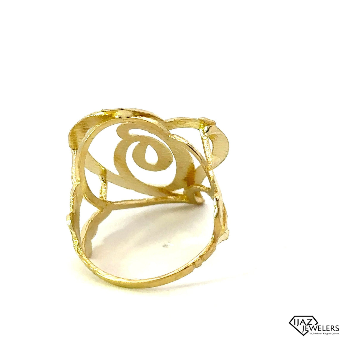 10K Gold Big Curved Heart O Ring – Ijaz Jewelers