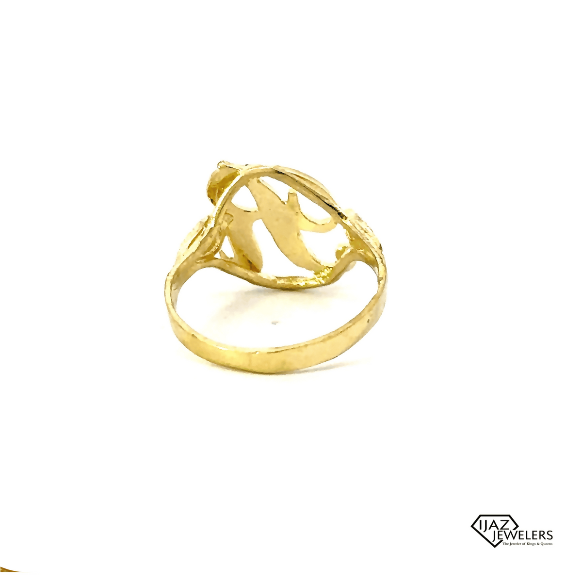 10K Gold Small Cursive R Ring – Ijaz Jewelers