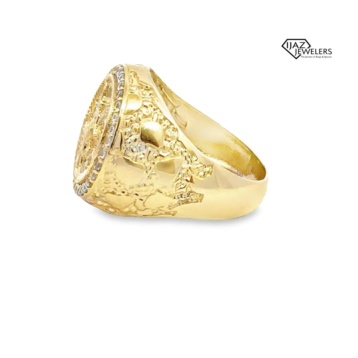 10K Gold Nugget Centenario Replica Ring – Ijaz Jewelers