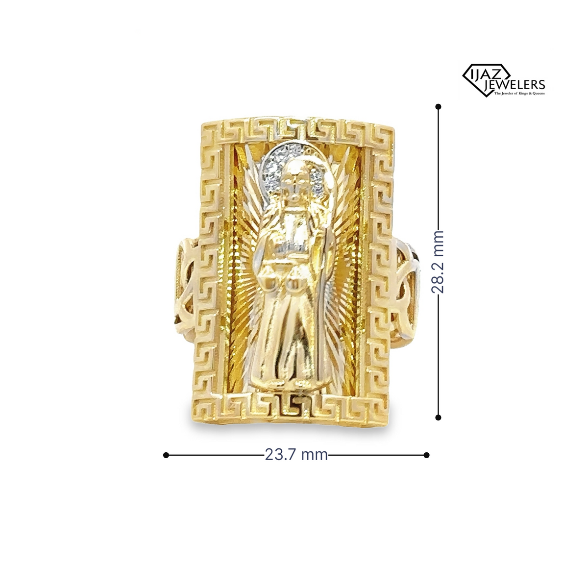 10k Gold Cz Santa Muerte Ring Ijaz Jewelers