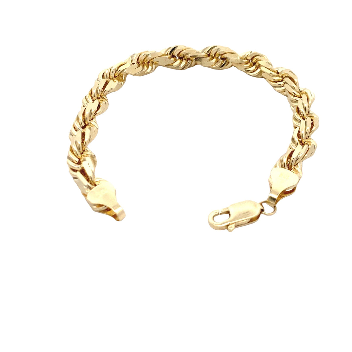 10K Solid Gold Rope Bracelet 8mm 8.5" – Ijaz Jewelers