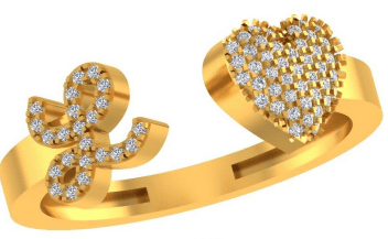 VS Diamonds & 10K Gold Initial L Heart Ring – Ijaz Jewelers