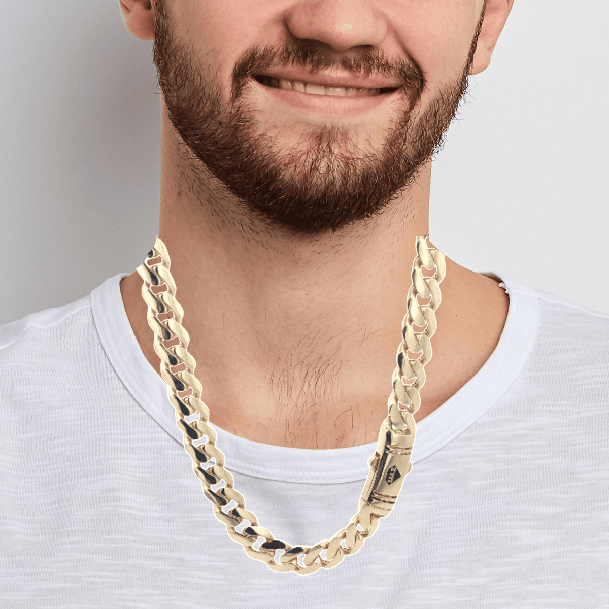 10K Gold High Polish Cuban Chain 20” 9.2Mm – Ijaz Jewelers