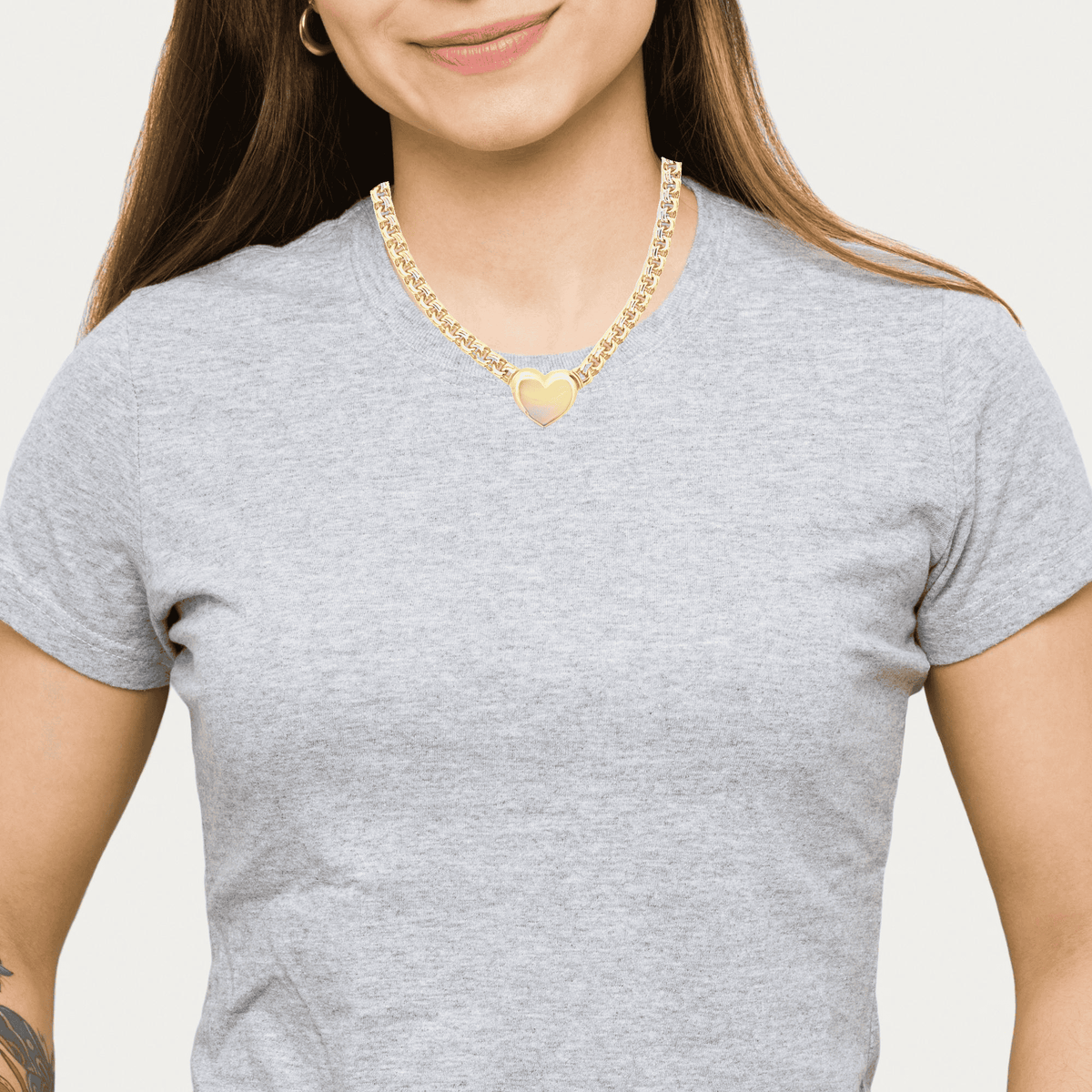 10K Gold Chino Link Heart Lock Chain – Ijaz Jewelers