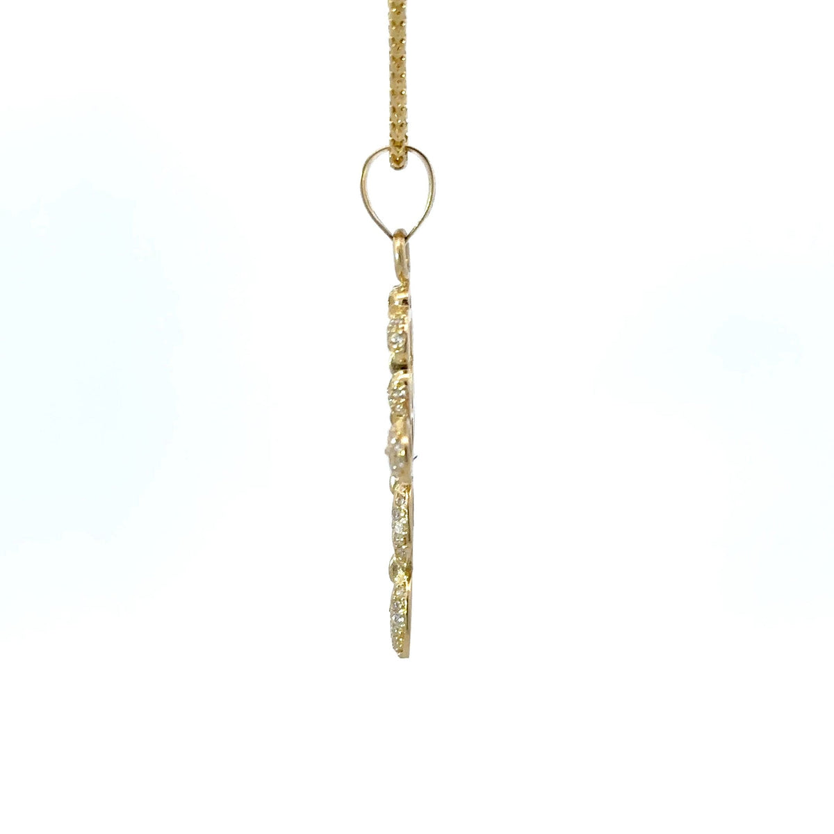 10K Gold CZ Puff Cross Charm – Ijaz Jewelers