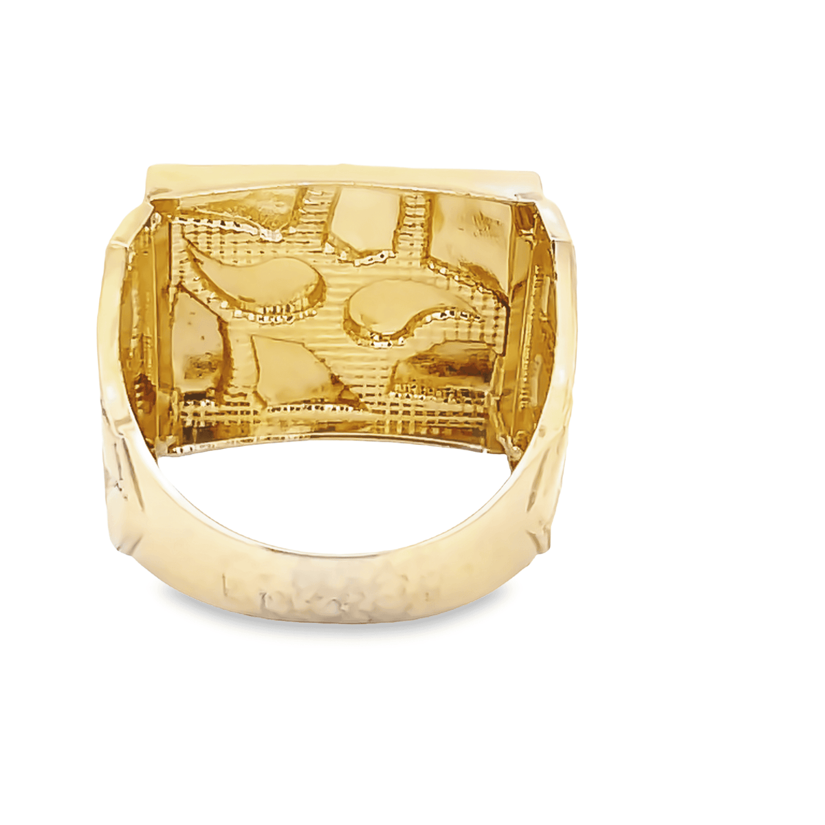 10k Square Nugget Ring – Ijaz Jewelers