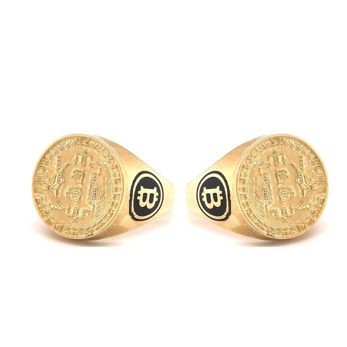 10K Gold Bitcoin Ring – Ijaz Jewelers