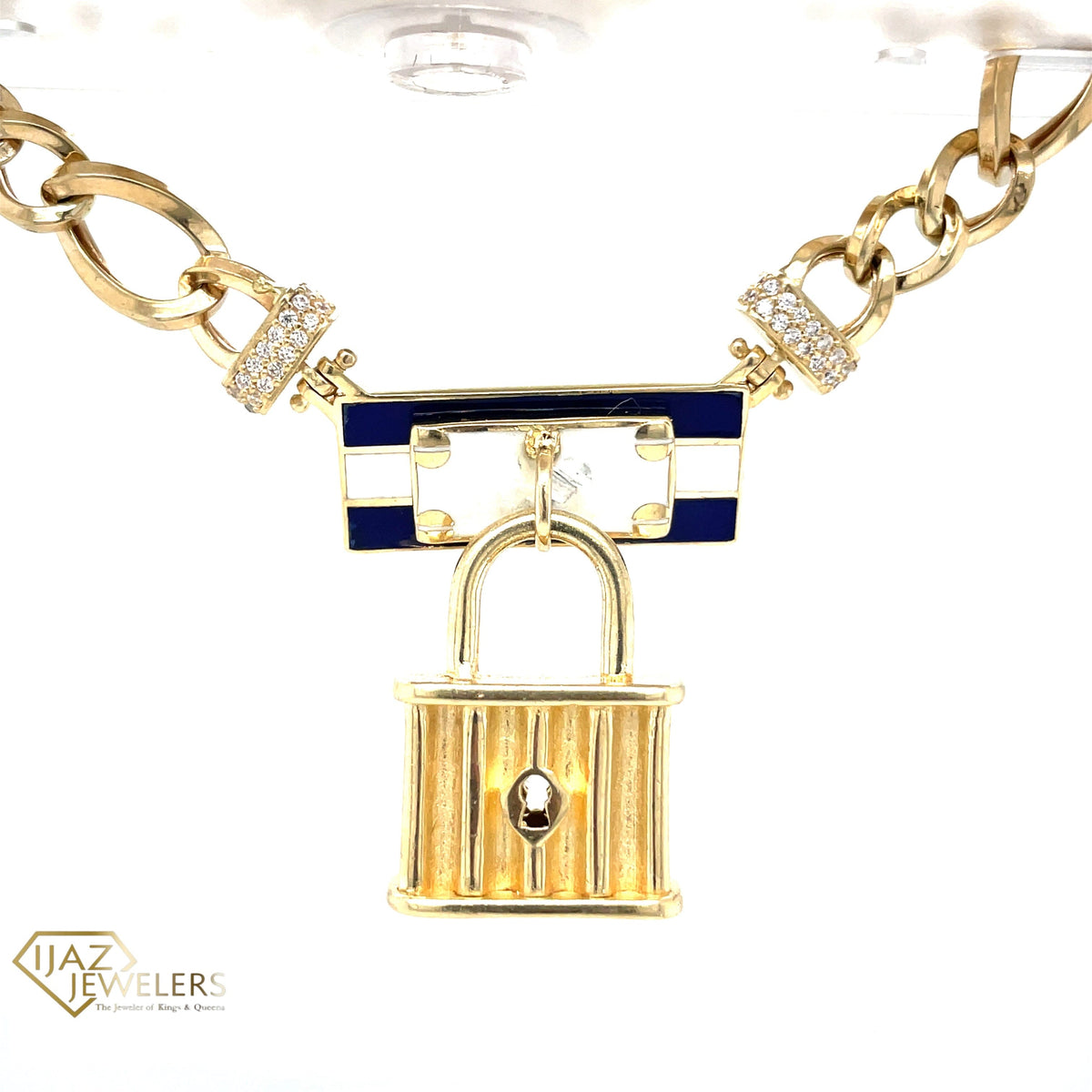 10K Yellow Gold Lock Necklace – Ijaz Jewelers