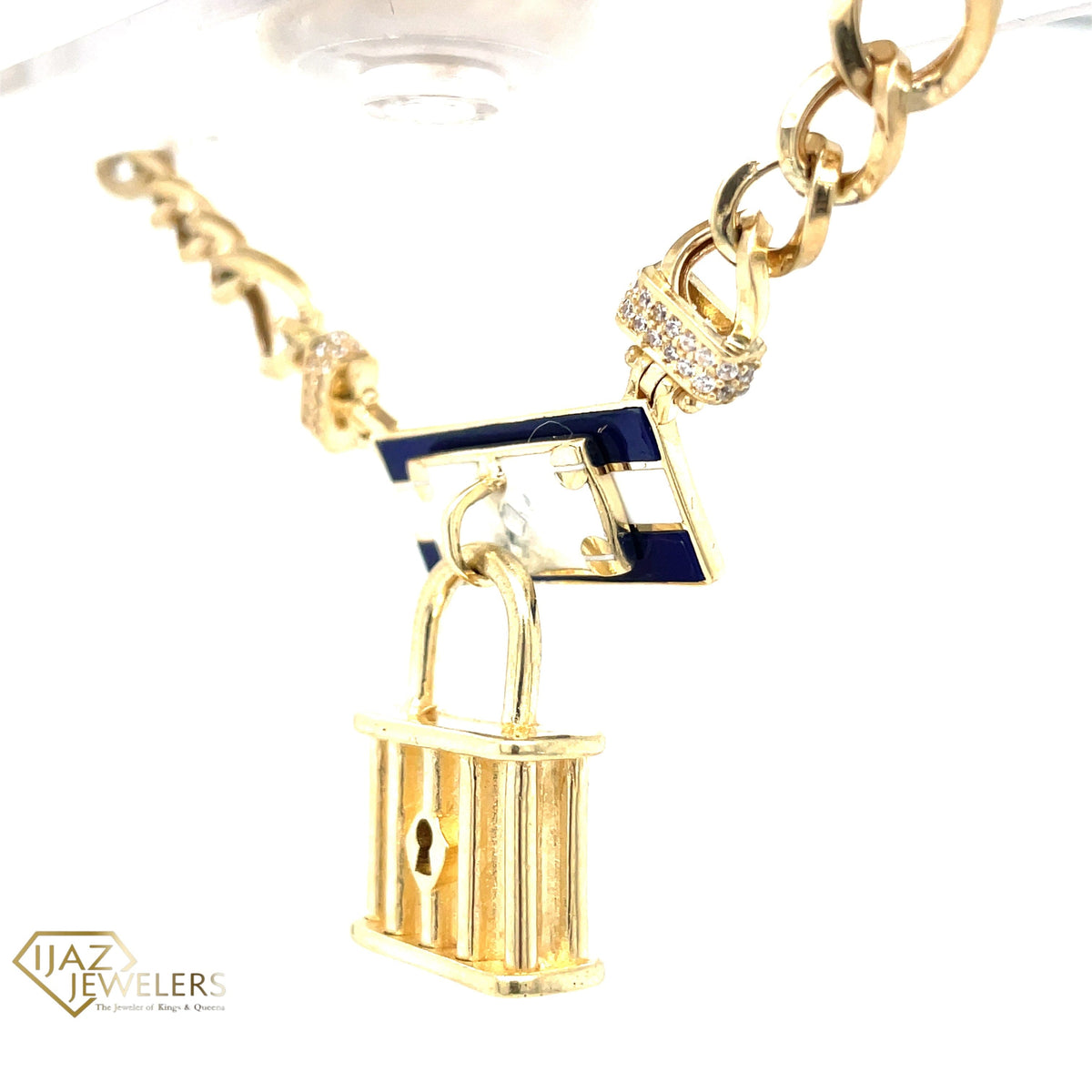 10K Yellow Gold Lock Necklace – Ijaz Jewelers