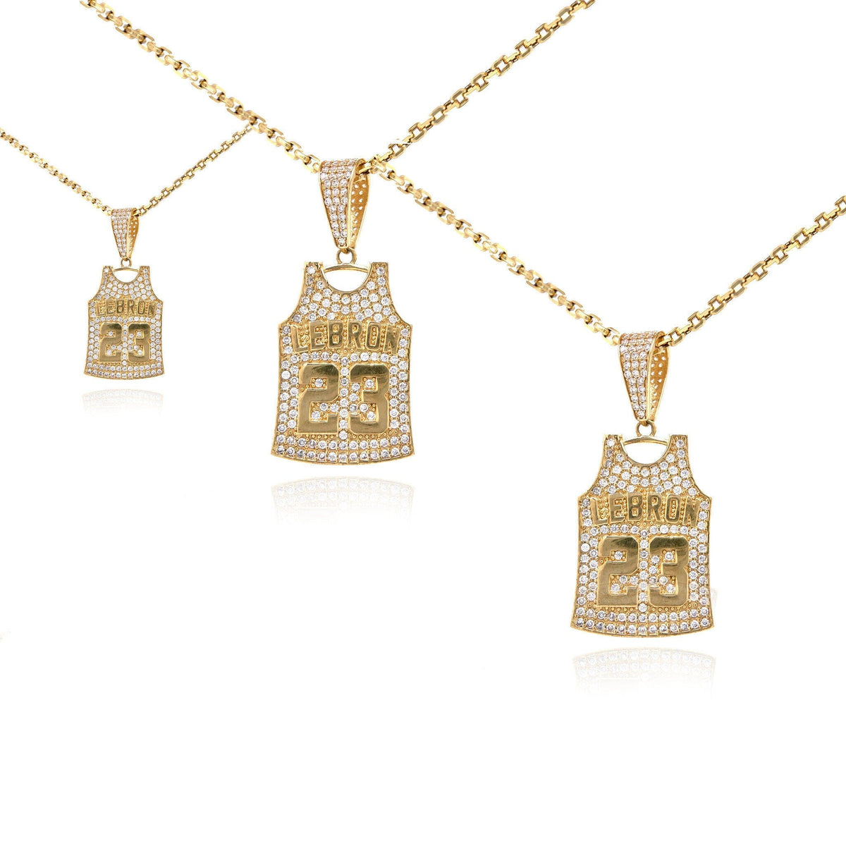 10k Yellow Gold LeBron James Jersey Pendant – Ijaz Jewelers