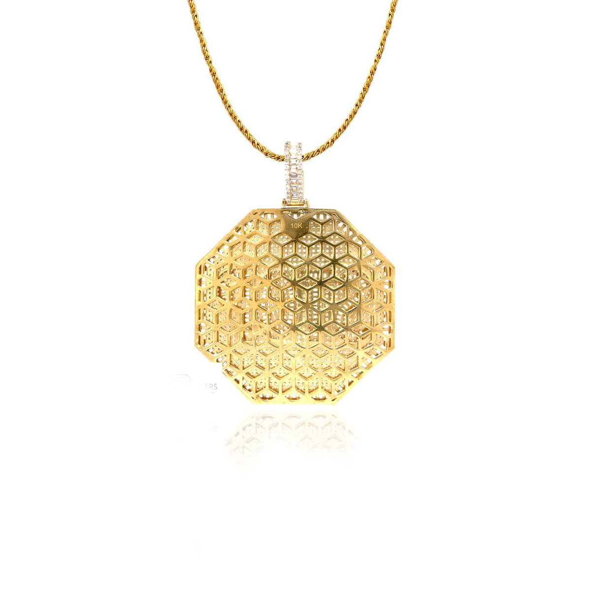 10k Yellow Gold Stop Sign Pendant – Ijaz Jewelers