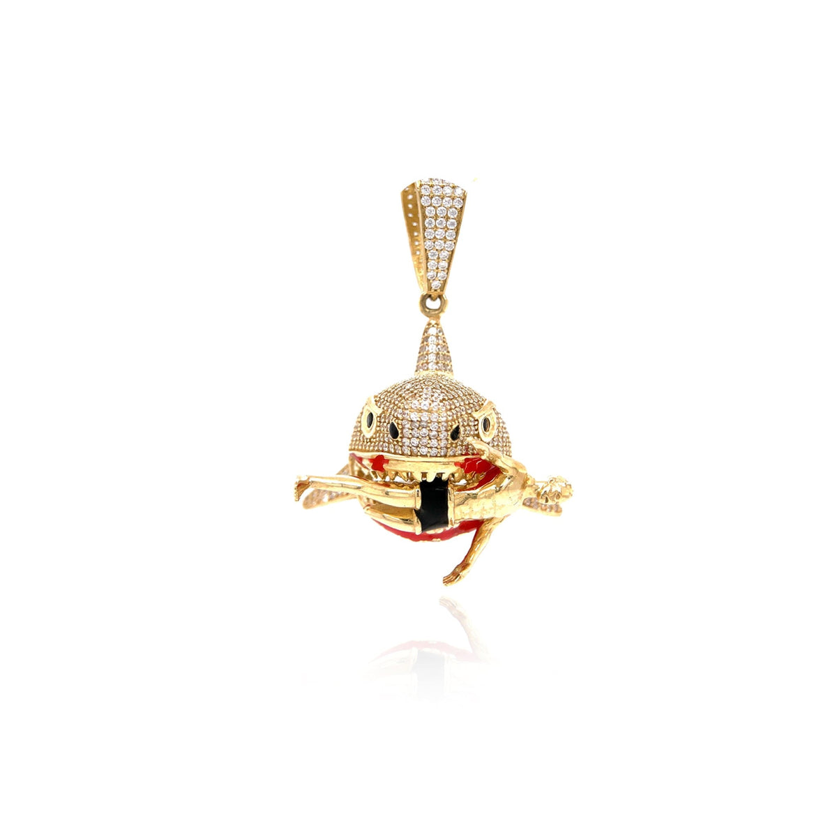 10K Yellow Gold Jaws Pendant – Ijaz Jewelers